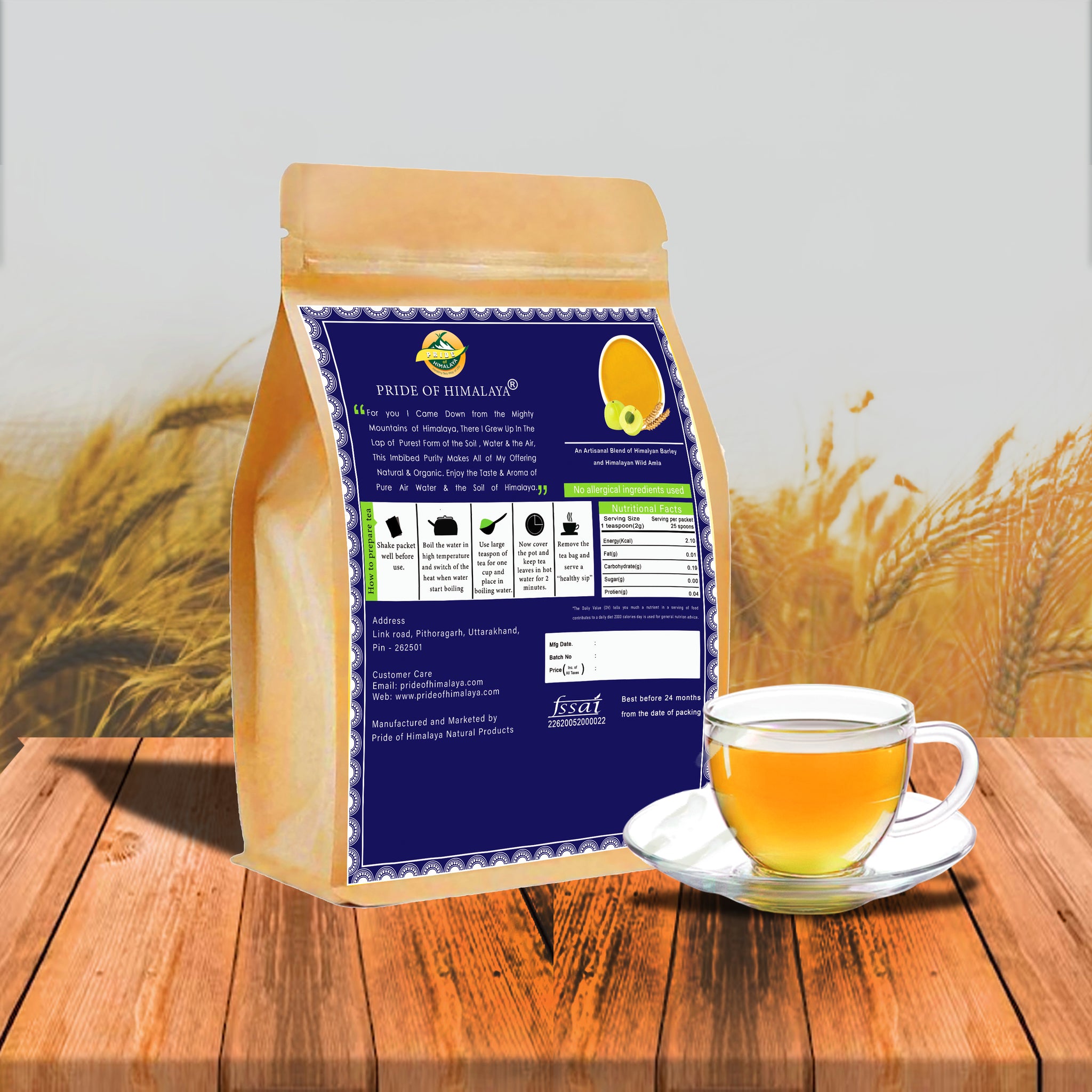 PRIDE OF HIMALAYA Barley Tea| Boricha| Mugicha| Amla Flavour ...
