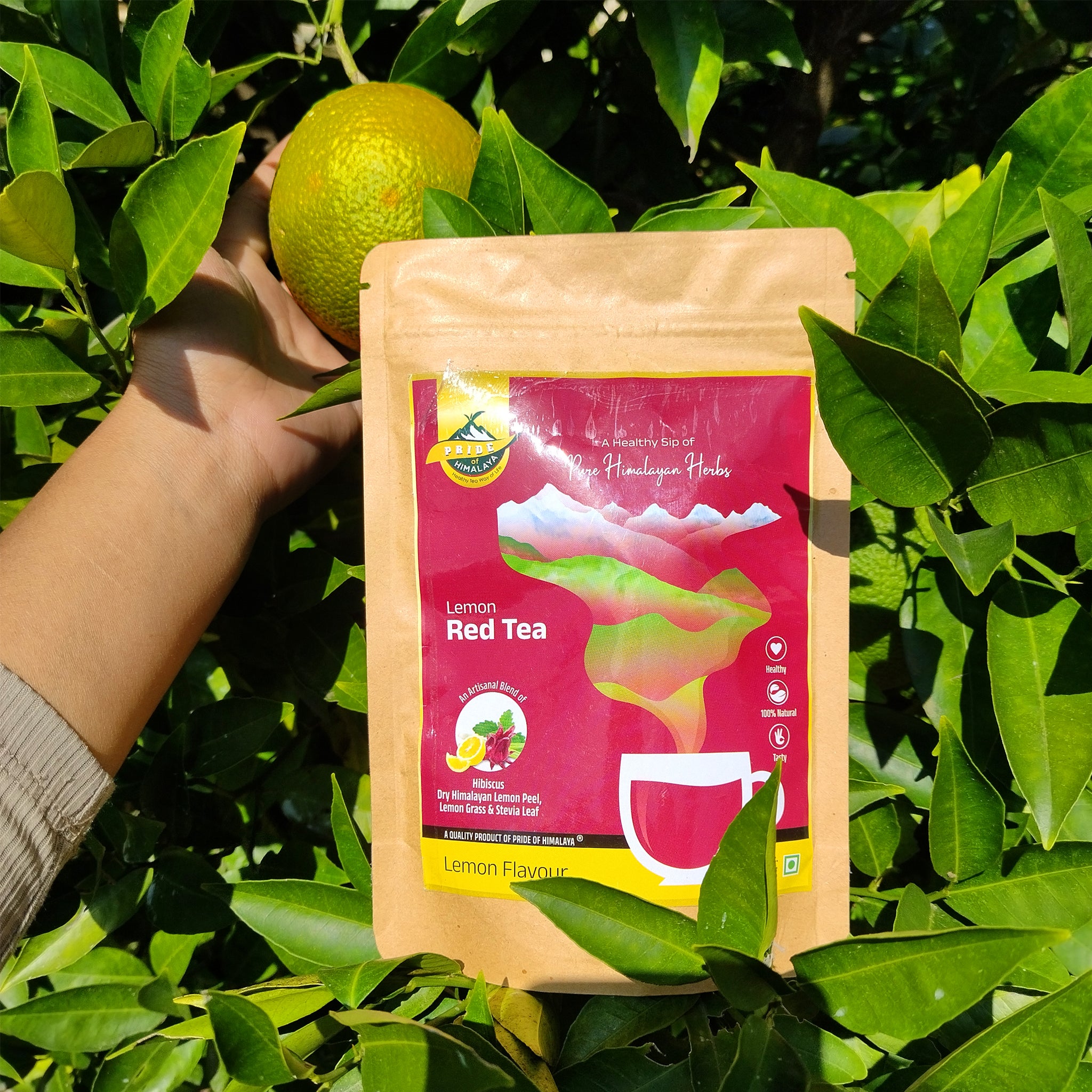 PRIDE OF HIMALAYA Hibiscus Tea with lemon flavour, Loose Leaf ...